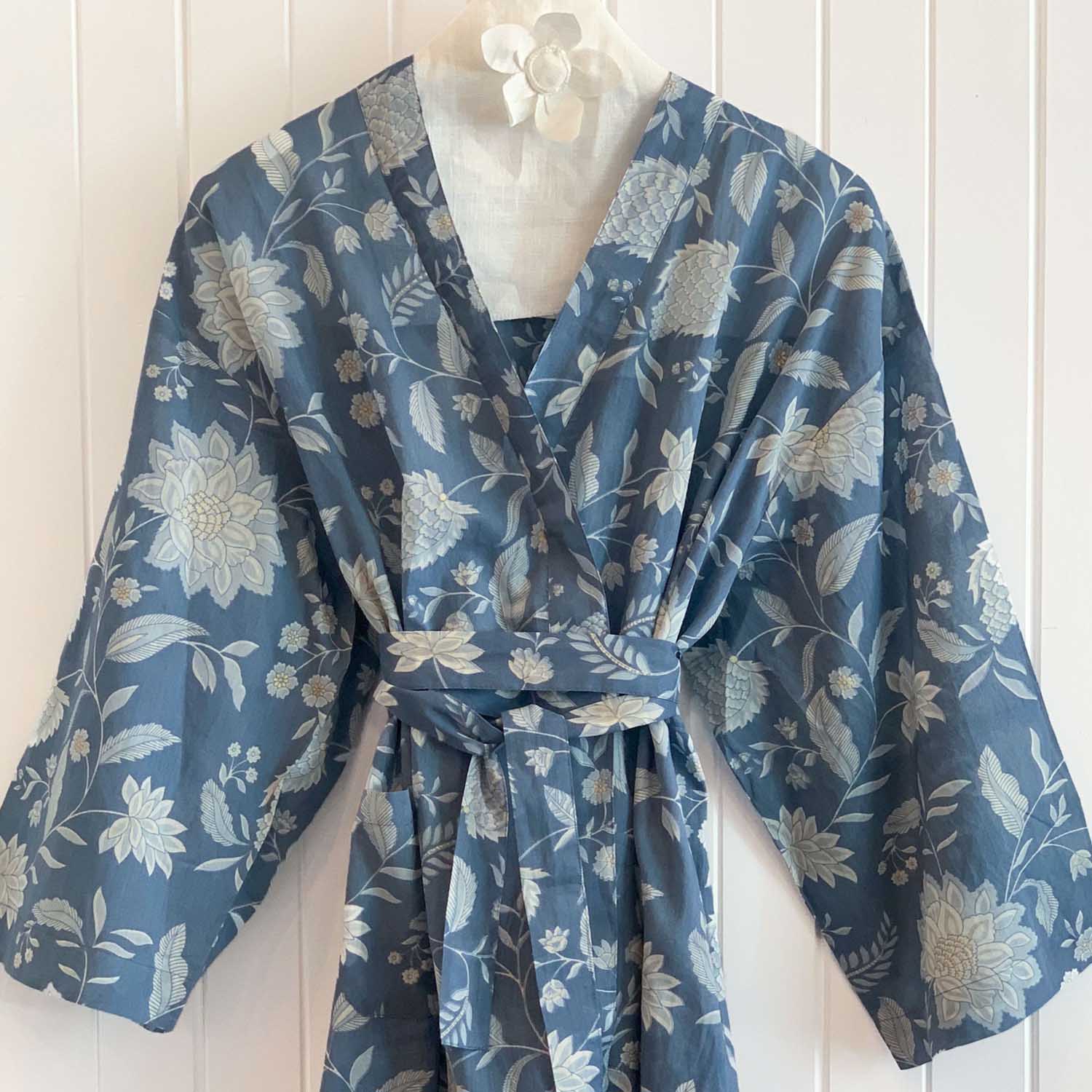 Cotton Kimono Robe| Kimono Robe | The Bedspread Shop
