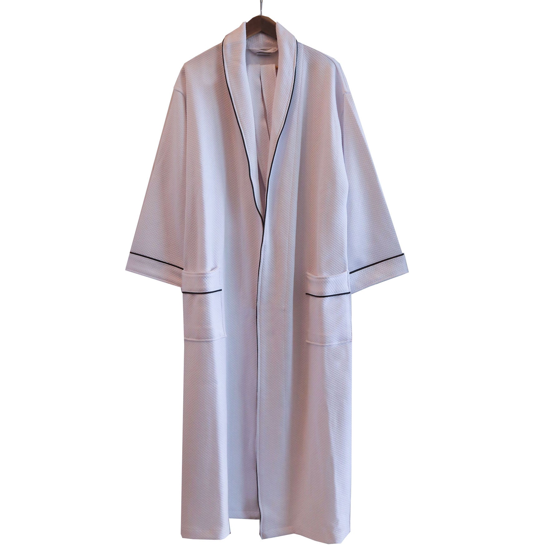 Hotel diamond White Unisex Robe | The Bedspread Shop
