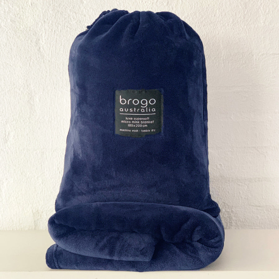 Brogo Micro Mink Throw Blanket – Super Soft | The Bedspread Shop