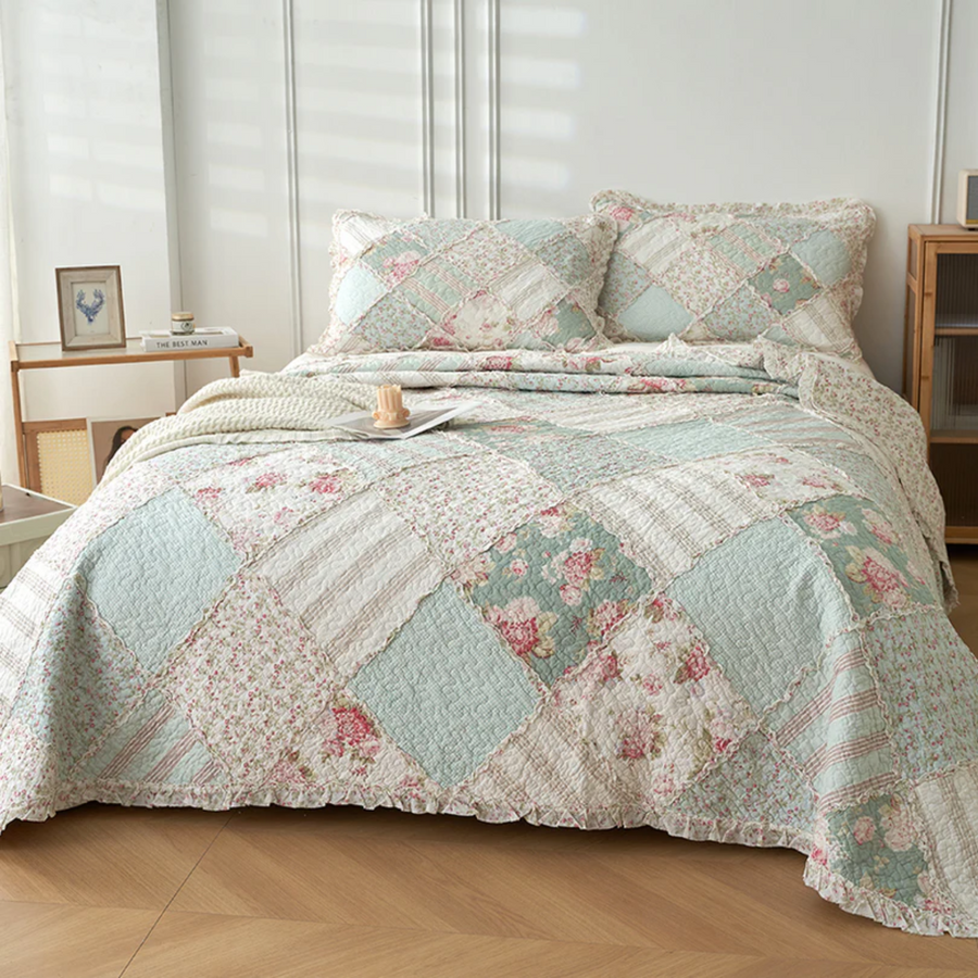 Quilted Coverlets | Quilted Floral Coverlet & Comforter Sets Australia ...