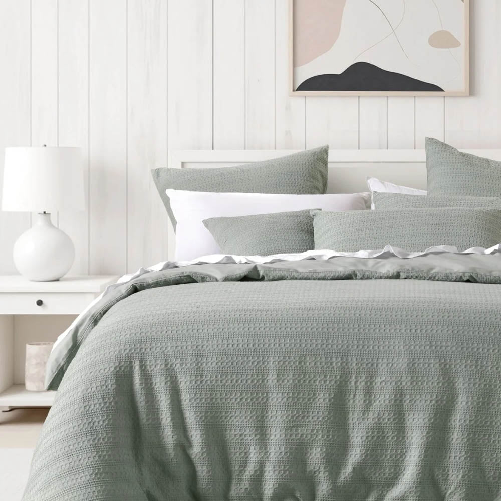 Kahlani Sage Green Quilt Cover Set | The Bedspread Shop